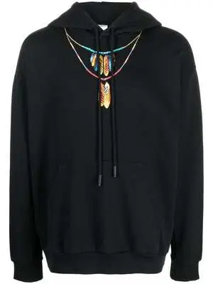 COUNTY OF MILAN Marcelo Burlon Graphic-print Pullover Hoodie - Black