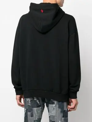 COUNTY OF MILAN Marcelo Burlon Graphic-print Pullover Hoodie - Black