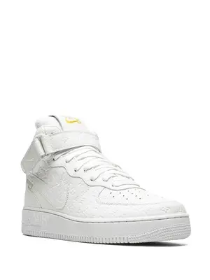 Nike X Louis Vuitton X Virgil Abloh Air Force 1 Mid Sneakers - White