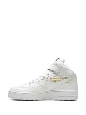 Nike X Louis Vuitton X Virgil Abloh Air Force 1 Mid Sneakers - White