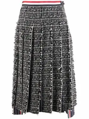 Thom Browne Patterned Jacquard Pleated Skirt