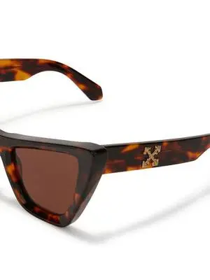Off-White Edvard Cat-eye Sunglasses - Brown
