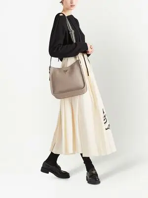 Prada Logo Plaque Shoulder Bag