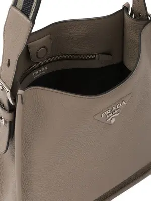 Prada Logo Plaque Shoulder Bag
