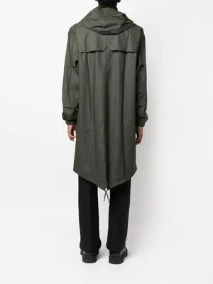 Rains Drawstring Hooded Raincoat - Green