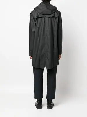 Rains Drawstring Hood Raincoat - Black