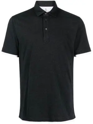 Brunello Cucinelli Layered Polo Shirt - Black