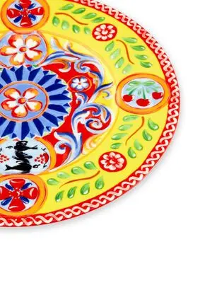 Dolce & Gabbana 2 Piece Fine Porcelain Dinner Plate Set