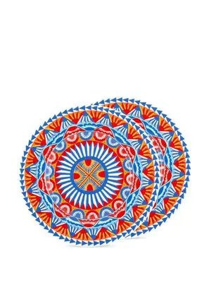 Dolce & Gabbana 2 Piece Fine Porcelain Dinner Plate Set