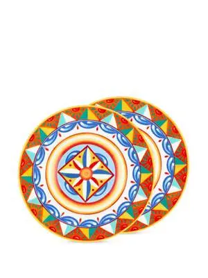 Dolce & Gabbana 2 Piece Fine Porcelain Soup Plate Set