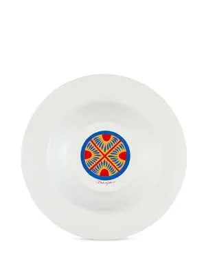 Dolce & Gabbana 2 Piece Fine Porcelain Soup Plate Set