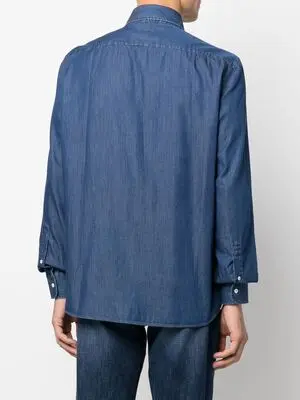 Brunello Cucinelli Long-sleeved Cotton Shirt