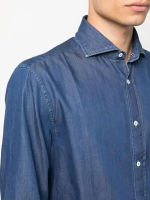 Brunello Cucinelli Long-sleeved Cotton Shirt