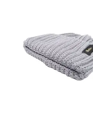 Borsalino Ribbed-knit Virgin Wool Beanie - Grey