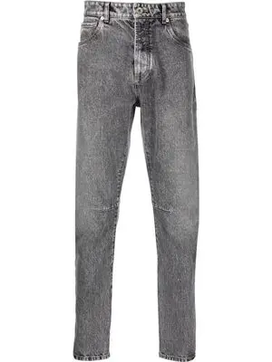 Brunello Cucinelli Stonewash Straight-leg Jeans - Grey
