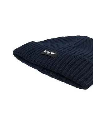 DONDUP Logo-patch Ribbed-knit Beanie