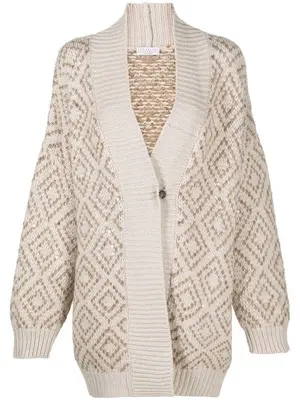Brunello Cucinelli Jacquard Knit Cardigan