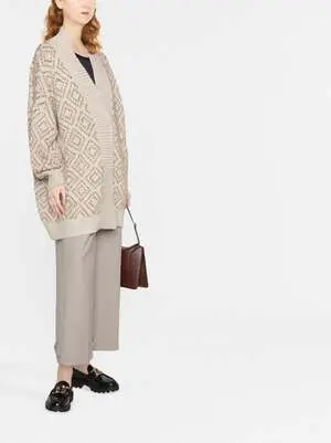 Brunello Cucinelli Jacquard Knit Cardigan