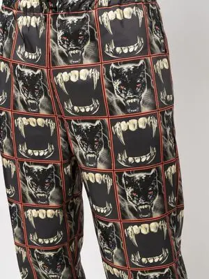 Roberto Cavalli Panther Print Track Pants