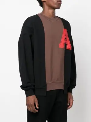 AMBUSH Letter Print Long Sleeve Sweatshirt - Black