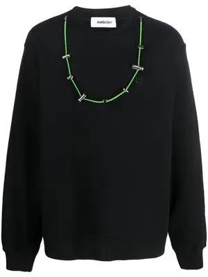 AMBUSH Stoppers Crew Neck Sweatshirt - Black