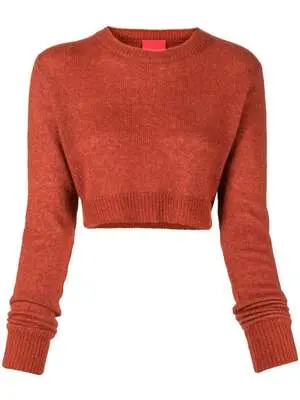Cashmere In Love Como Cropped Jumper - Red