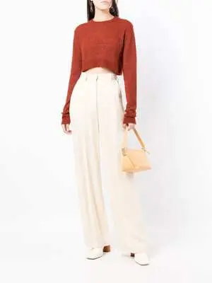 Cashmere In Love Como Cropped Jumper - Red