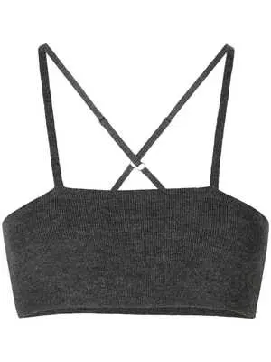Cashmere In Love Babett Wool-cashmere Bralette - Grey