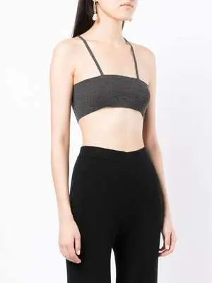Cashmere In Love Babett Wool-cashmere Bralette - Grey