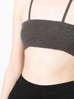 Cashmere In Love Babett Wool-cashmere Bralette - Grey
