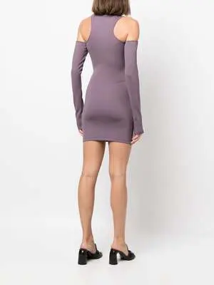 Off-White Asymmetric Mini Dress - Purple
