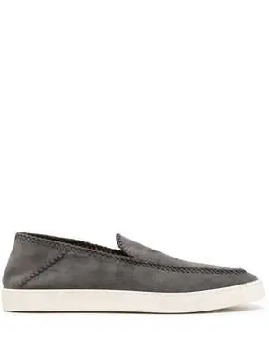 Giorgio Armani Whipstitch-trim Sneakers - Grey