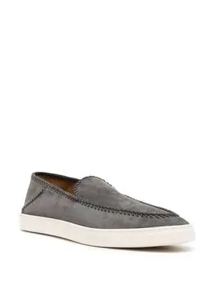 Giorgio Armani Whipstitch-trim Sneakers - Grey