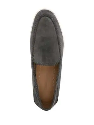Giorgio Armani Whipstitch-trim Sneakers - Grey