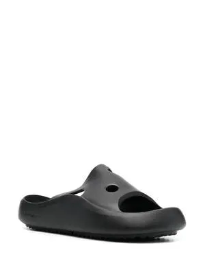Off-White Hole-effect Rubber Slides - Black