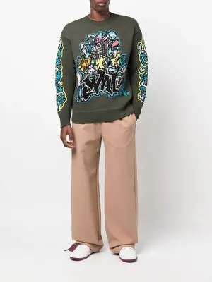 Off-White Intarsia-knit Long-sleeve Jumper
