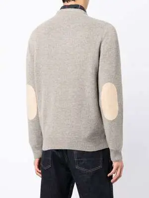 Barbour Essential Patch Crewneck Jumper - Brown