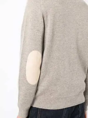 Barbour Essential Patch Crewneck Jumper - Brown