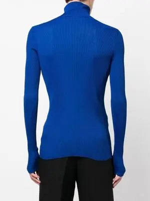 Off-White Long-sleeve Top - Blue