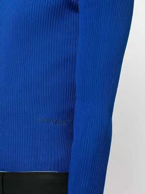 Off-White Long-sleeve Top - Blue