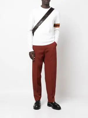 Zegna Side Stripe Detail Sweater - White