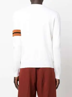 Zegna Side Stripe Detail Sweater - White