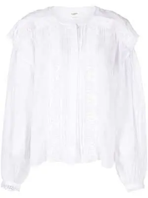 MARANT ETOILE Georgina Lace-detail Blouse - White