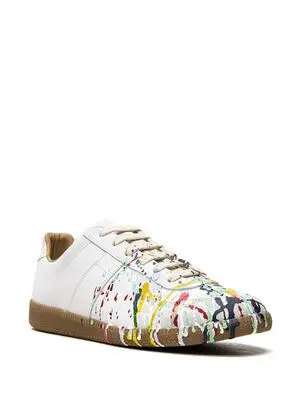MAISON MARGIELA Replica Paint Splatter Low-top Sneakers - White
