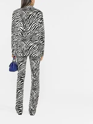 Alessandra Rich Zebra-print Single-breasted Blazer