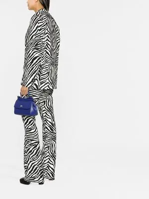 Alessandra Rich Zebra-print Single-breasted Blazer