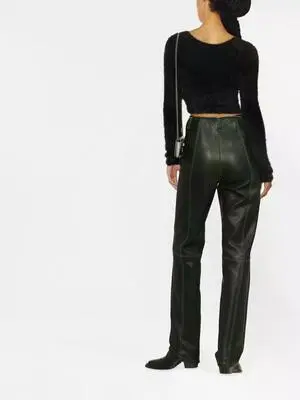 AMBUSH Long-sleeve Cropped Sweater - Black