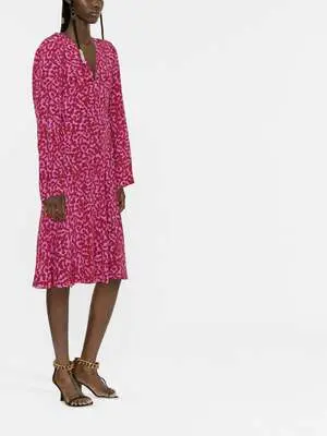 Stella McCartney Abstract-print Silk Midi Dress