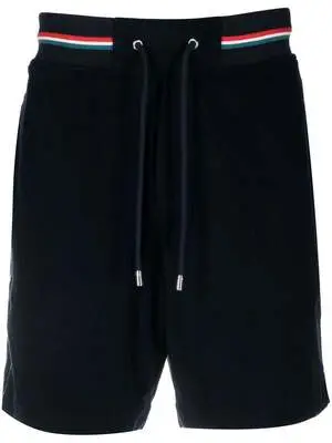 Orlebar Brown Navy Cotton Towelling Drawstring Shorts - Blue