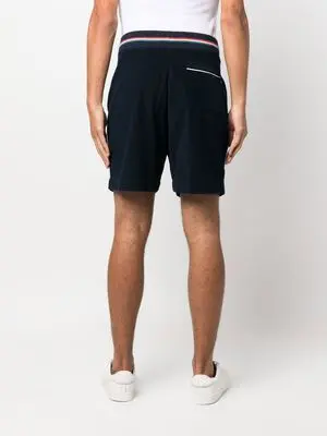Orlebar Brown Navy Cotton Towelling Drawstring Shorts - Blue